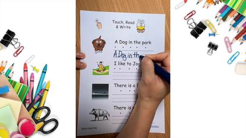 OG WORD FAMILY CVC BLEND WORKSHEET SPEAKING READING & WRITING 3 LETTERS ...