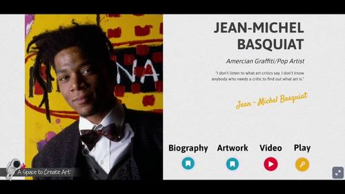 Jean-Michel Basquiat Mini-Escape & Biography - Middle, High School Art Game