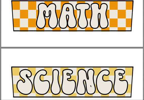 10 Drawer Rolling Cart Labels Gingham Retro Checkered Teacher Trolley