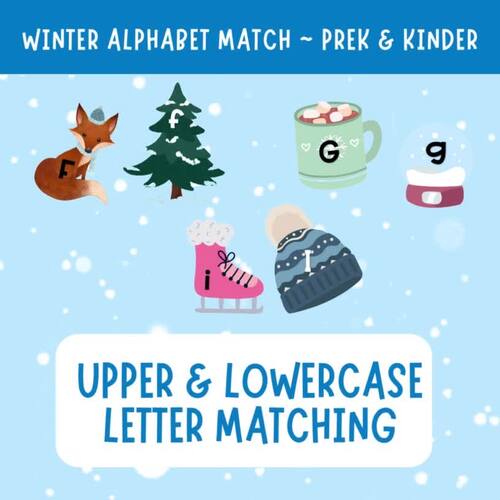 Winter Alphabet Matching | Uppercase/Lowercase Letter Match Cards ...