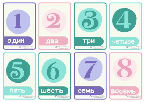 RUSSIAN NUMBERS Flashcards 1-100 | Russian Language Learning Flashcards