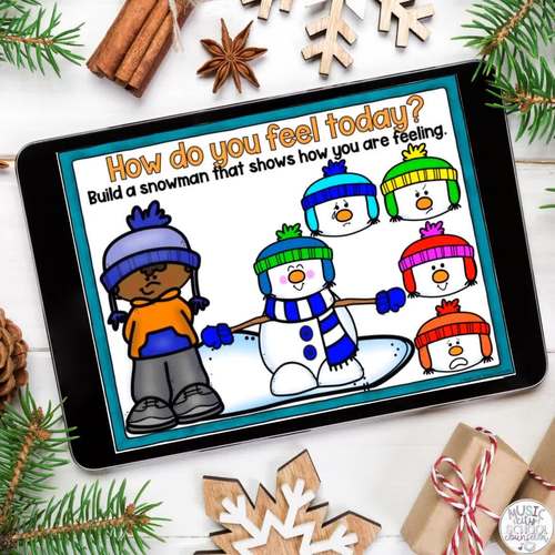 Feelings Emotions Winter BOOM Cards™ Game for SEL & Counseling Distance ...