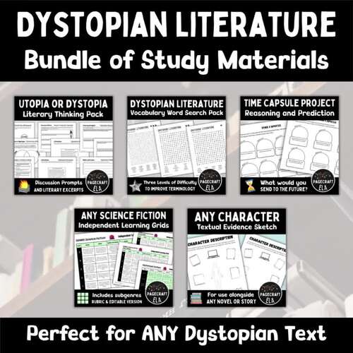 Dystopian & Sci-Fi Literature Essentials Bundle for Analysis and ...