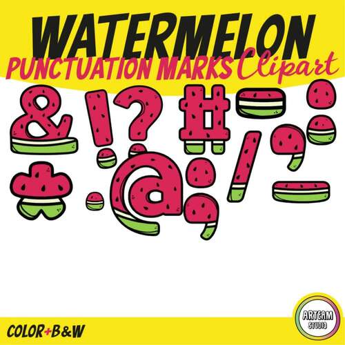 Watermelon Punctuation Marks Clipart | ARTeam Studio Clipart by ARTeam ...