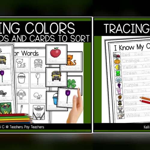 Learning Colors Activities to Practice Identifying Writing Words For ...