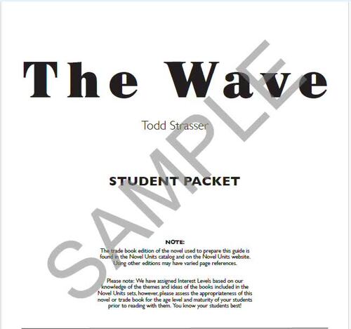 The Wave Novel Units® Student Packet Novel Study | TPT