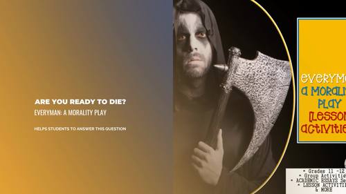 EVERYMAN: A MORALITY PLAY [LESSON ACTIVITIES] by The Angry Teacher Store