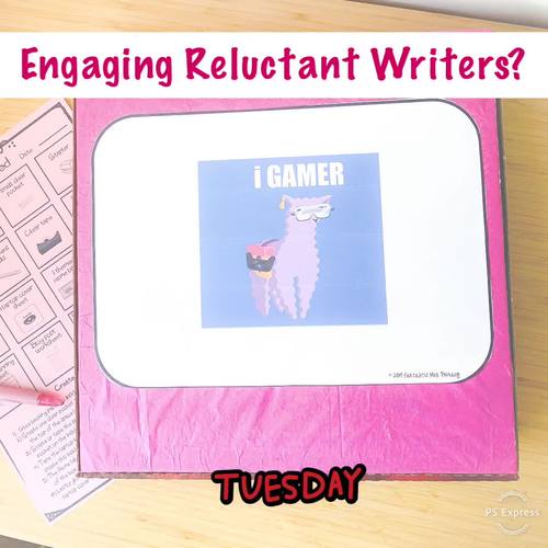 Pizza Box Blogging writing graphic organizers with book review templates