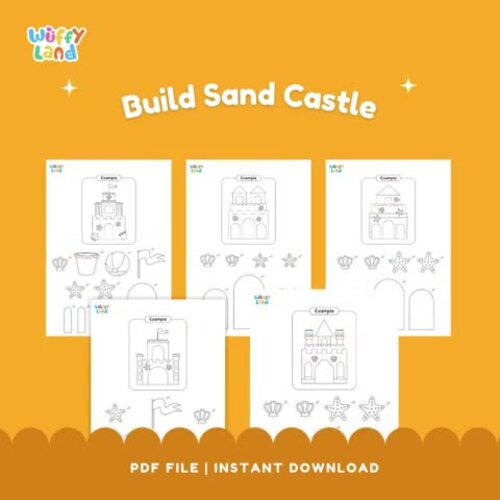 Build a Sand Castle Craft - Summer Fine Motor Activity - Printable Cut ...