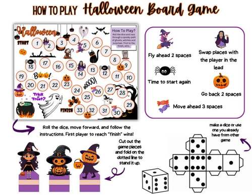 Printable Halloween Charades & Board Games Bundle | Fun Party Games for ...