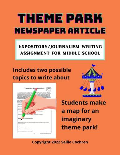 Theme Park Newspaper Article (Journalism Expository Writing Assignment ...