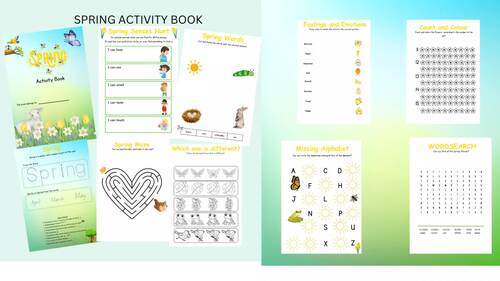 Spring activities, printable spring workbook, spring unit preschool ...