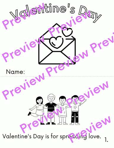 Valentine's Day Sight Word Book/Poem for Early Readers (Kindergarten ...