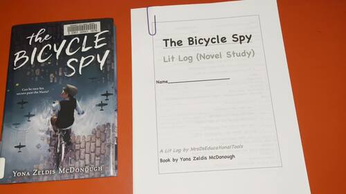 The Bicycle Spy Lit Log (Novel Study) by MrsDsEducationalTools | TPT