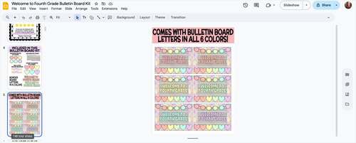 Welcome to Fourth Grade Lover Era Style Bulletin Board 6 Colors Back to ...