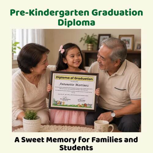 Editable Pre-Kindergarten Graduation Diploma | Photo Signs | Safari Theme
