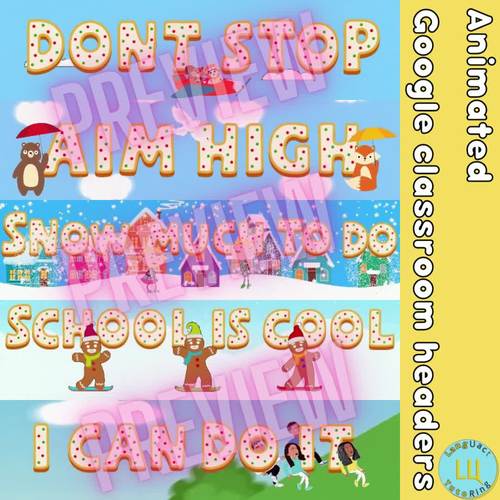 Animated GIF Quotes Banner headers | Digital Clip Art | TPT