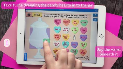 Candy Articulation Game - S - Boom Cards™ Deck Valentine's Day Speech