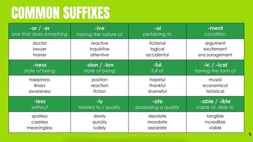 Morphology Word Study Digital Notebook: Greek & Latin Roots, Prefixes ...