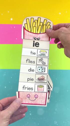 IE IGH Vowel Team Foldable Phonics Craft Activities Centers Worksheets ...