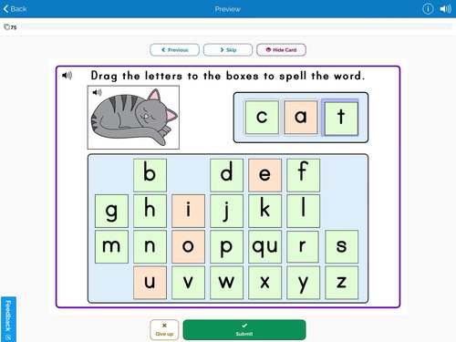 Short Vowel CVC Words Spelling BOOM CARDS Orton Gillingham Drag and ...
