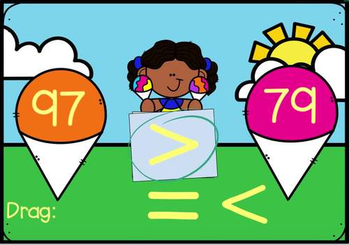 Place Value to 99 Comparing Numbers Boom Cards | TpT