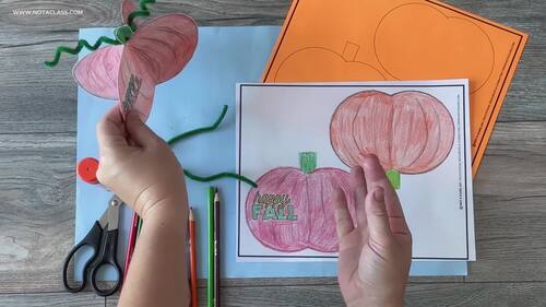 11th Grade Fall 3D Pumpkin Craft Autumn Writing Activities Halloween ...