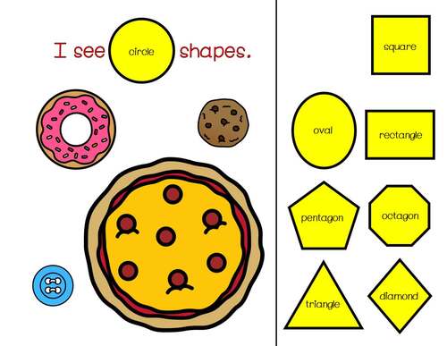 I See Shapes Interactive Book| Early Intervention | Preschool | TPT