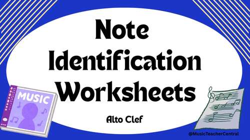Alto Clef Note Naming Worksheets, Lines, Spaces & Mixed Notes | TPT