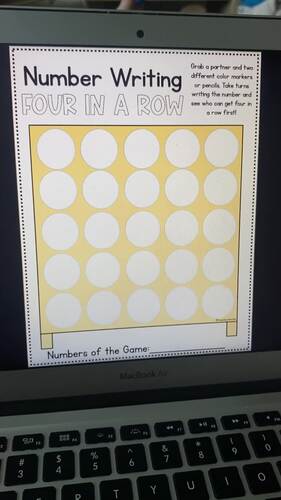 Four in a Row Game Templates: Letter, Number, Sight Word Writing Practice