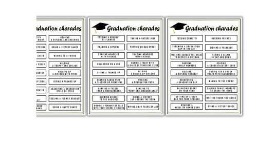 Graduation Party Games 30-Game Bundle Grad Activities Class of 2024 ...