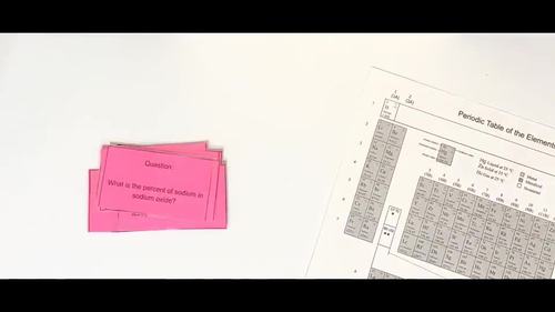 Chemistry Decomposition Reactions Mole Hill Self Check Card Game Print ...