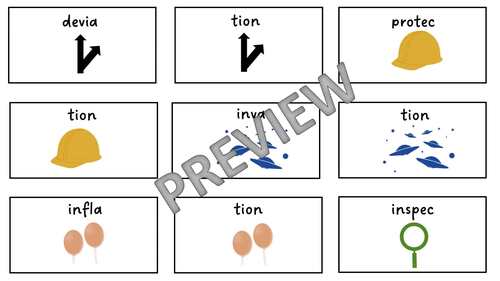 -tion -sion memory game by ZympleTeach | TPT