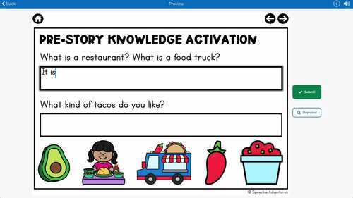 Little Taco Truck Food Theme Book Companion Boom Cards for Speech Therapy