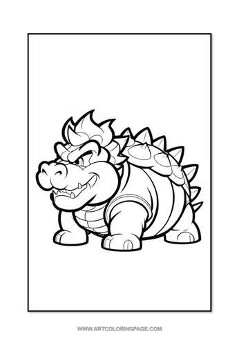 Bowser to Color Pages for Kids Vol 6 – Unleash Your Creativity! | TPT