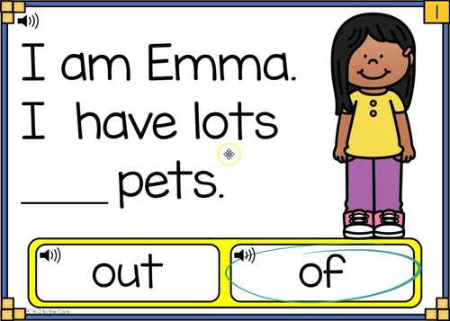First Grade Sight Words Sentences | BOOM Cards with AUDIO | Digital ...