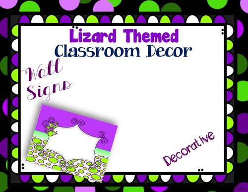 Editable Classroom Signs and Labels - Lizard Themed by Upper Elementary ...