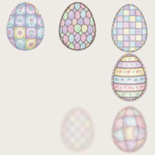 Pastel Easter Eggs PNG Clipart Set Transparent Background 300 DPI