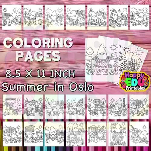Summer Gnome Coloring Pages – 36 Printable Sheets | Nordic Gnome Adventures