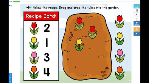 Spring Counting Math Activity Digital Task Cards with Boom Cards