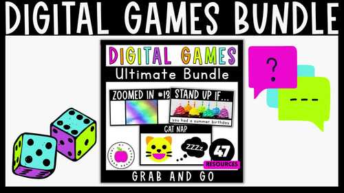 Digital Games Year Long Bundle / Ice Breaker and Team Building Activities