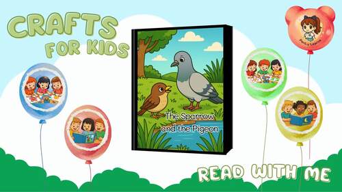 Build-a-Book Coloring Tale: The Sparrow and the Pigeon by penly learns