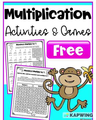 Multiplication Activities & Games Sheets by MZ Designer | TPT