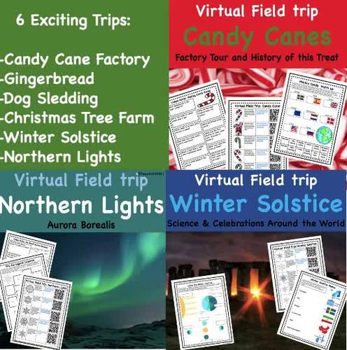 Christmas Holiday Fun Virtual Field Trip Discount Bundle by TeachWithBri