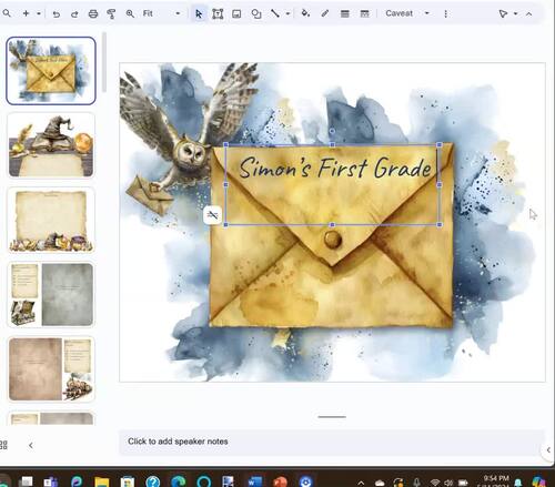 Digital Editable Homeschool Portfolio Wizard School Theme | TPT