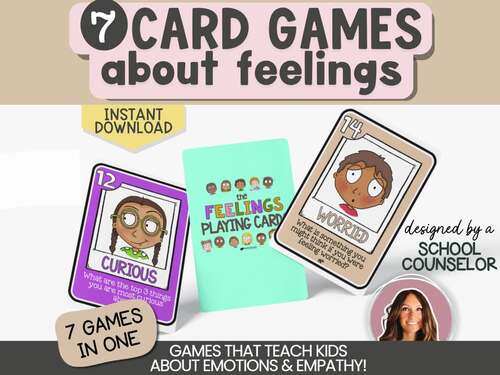 FEELING CARD GAMES: Emotion Identification, Empathy & Social Emotional ...