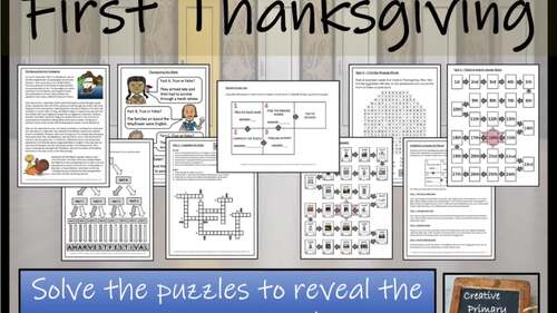 First Thanksgiving Escape Room Activity by Creative Primary Literacy