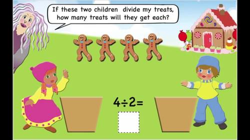 Starting with Division - sharing equally, manipulatives, print and digital