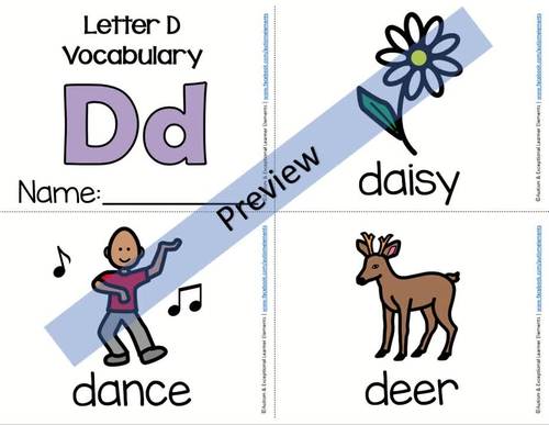 Alphabet: Letter D- Differentiated- Phonics-Reading- SPED & Autism ...