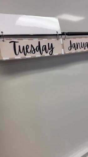 Gingham Flip Calendar for Classroom | Cottagecore Daily Date Display ...